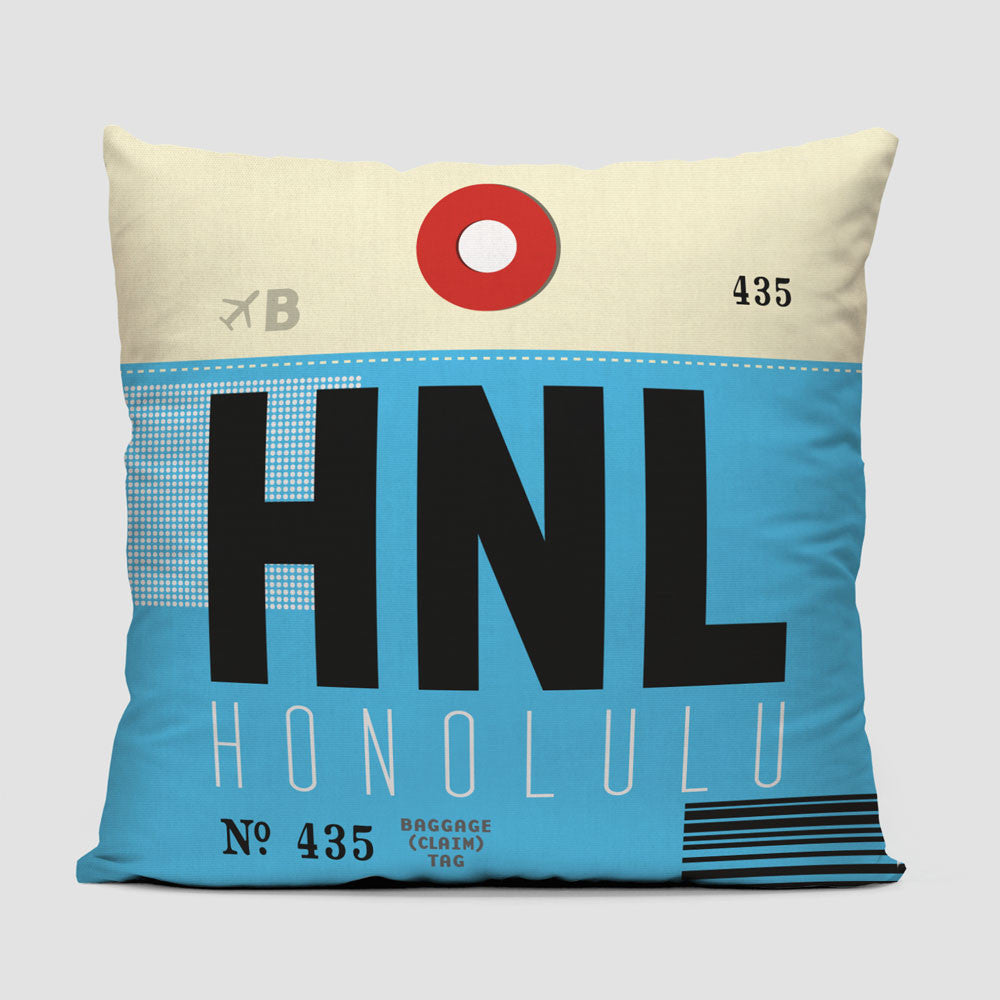 Throw Pillow - HNL - Honolulu Intl Airport. IATA code HNL.