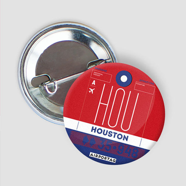Pinback Button - William P. Hobby Airport - Houston - Texas, US - IATA ...