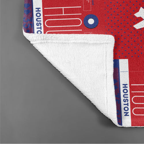 Throw Blanket - HOU airport code pattern.