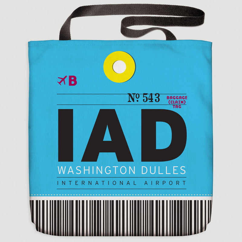 Tote Bag - IAD - Washington Dulles International Airport - IATA code IAD
