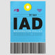Poster - Wall Art Print - IAD - Washington Dulles Intl Airport - IATA ...