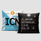 Throw Pillow - ICN - Incheon International Airport - IATA code ICN