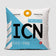 Throw Pillow - ICN - Incheon International Airport - IATA code ICN