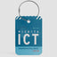 Airport Code Luggage Tag - IATA code ICT baggage tag
