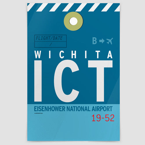 Poster - Wall Art Print - ICT - Wichita Dwight D. Eisenhower Airport ...