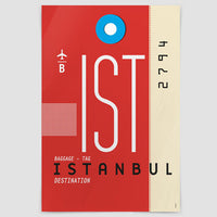 Poster - Wall Art Print - IST - Istanbul Atatürk Airport - IATA code IST