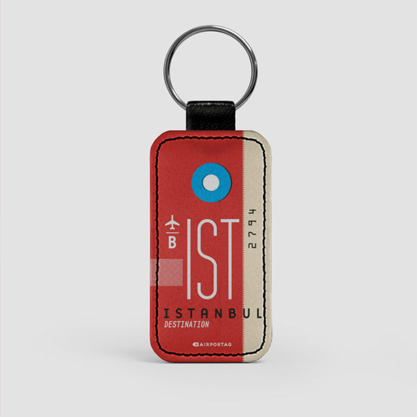IST - Istanbul Atatürk Airport - Leather Keychain