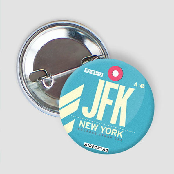 Pinback Button - John F. Kennedy Airport - New York City - New York, US ...