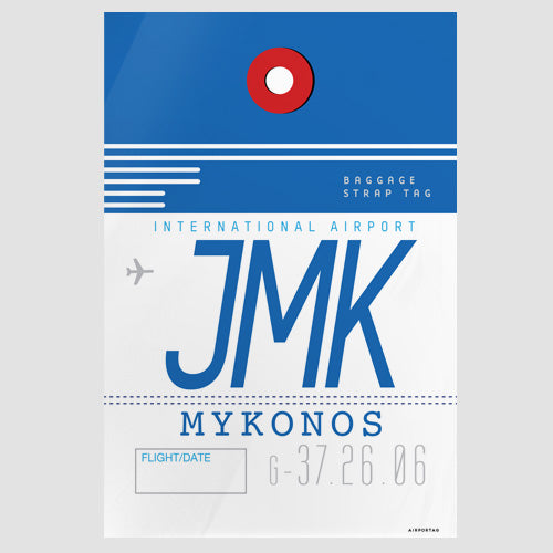 Poster - Wall Art Print - JMK - Mykonos Island National Airport - Greece