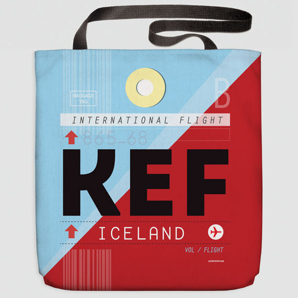 Tote Bag - KEF - KEFLAVÍK AIRPORT - IATA code KEF