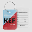 Airport Code Luggage Tag - IATA code KEF baggage tag