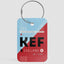Airport Code Luggage Tag - IATA code KEF baggage tag