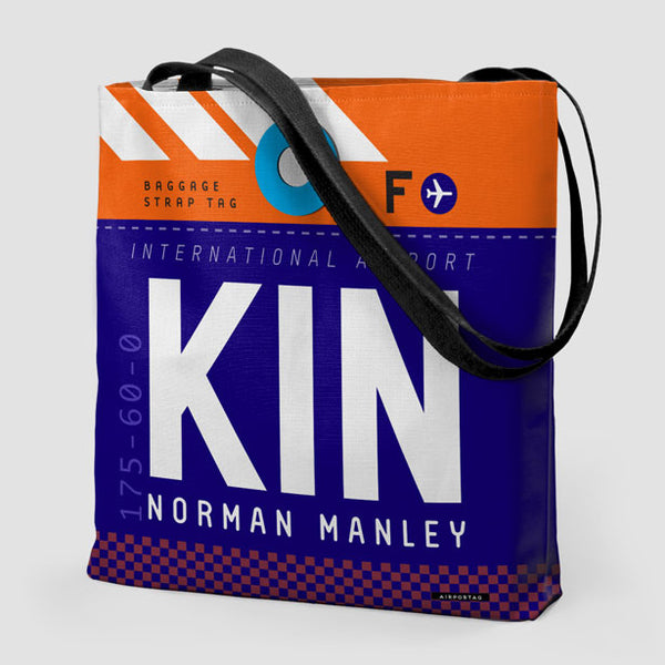 Throw Blanket - KIN airport code pattern.