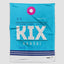 Throw Blanket - KIX airport code pattern.