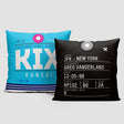 Airport Code Throw Pillow - KIX - Kansai Intl Airport - Osaka, Honshu ...