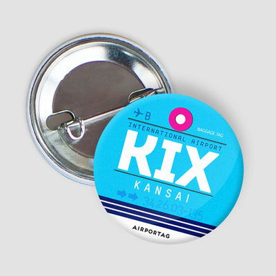 Pinback Button - Kansai Intl Airport - Osaka, Honshu, Japan - IATA code KIX