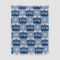 Throw Blanket - KTM airport code pattern.