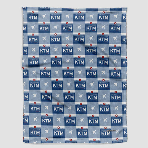 Throw Blanket - KTM airport code pattern.