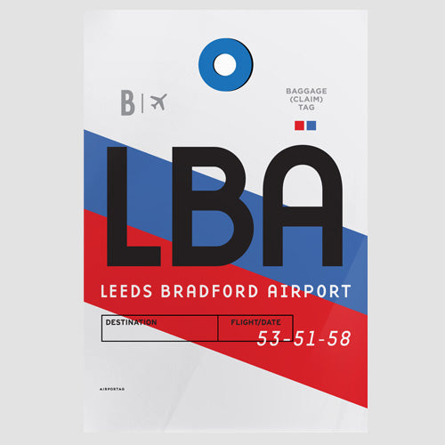 Poster - Wall Art Print - LBA - Leeds Bradford Airport - England ...