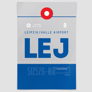 Poster - Wall Art Print - LEJ - Leipzig/Halle Airport - Saxony-Anhalt ...