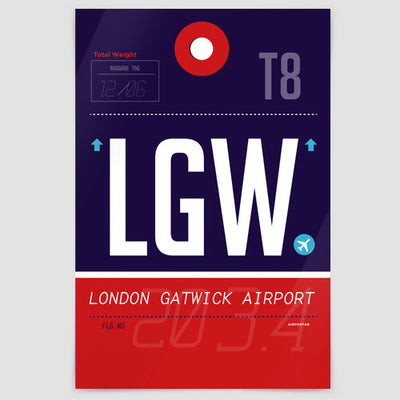 LGW - Gatwick Airport - London - Airport code inspired gifts