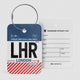 Airport Code Luggage Tag - IATA code LHR baggage tag