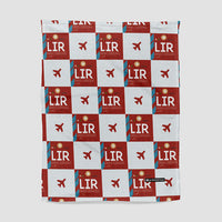 Throw Blanket - LIR airport code pattern.