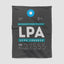 Throw Blanket - LPA airport code pattern.