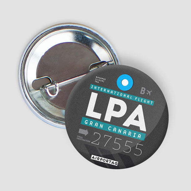 Pinback Button - Gran Canaria Airport - Canary Islands, Spain - IATA ...