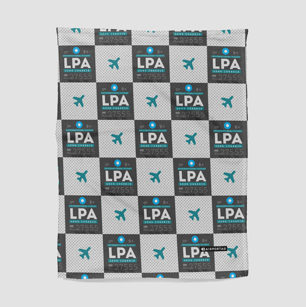 Throw Blanket - LPA airport code pattern.