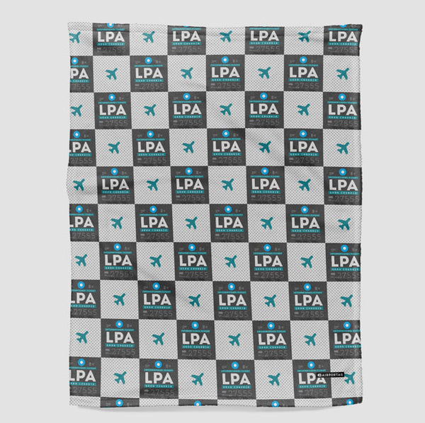 Throw Blanket - LPA airport code pattern.