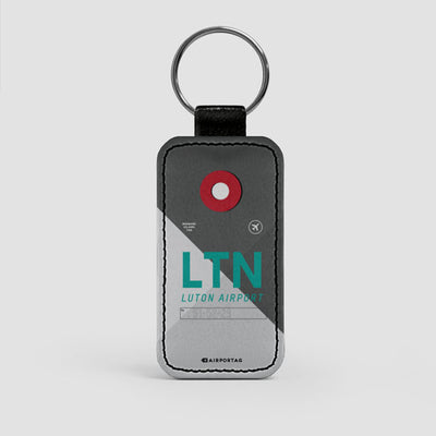LTN - Luton Airport - England, United Kingdom - Leather Keychain