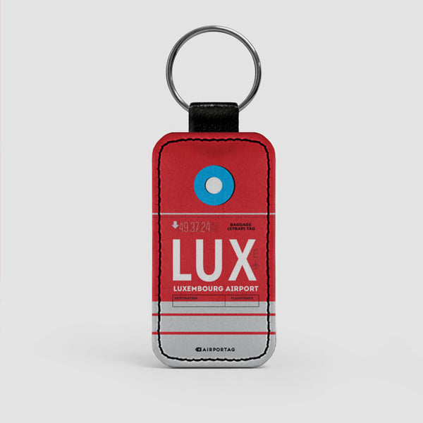 LUX - Luxembourg Findel Airport - Luxembourg - Leather Keychain