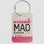 Airport Code Luggage Tag - IATA code MAD baggage tag