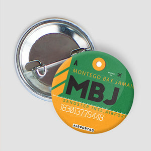 Pinback Button - Sangster Intl Airport - Montego Bay, Jamaica - IATA ...