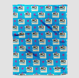 Throw Blanket - MCI airport code pattern.