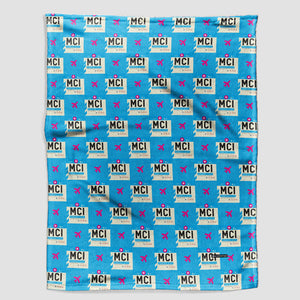 Throw Blanket - MCI airport code pattern.