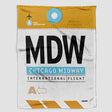 Throw Blanket - MDW airport code pattern.