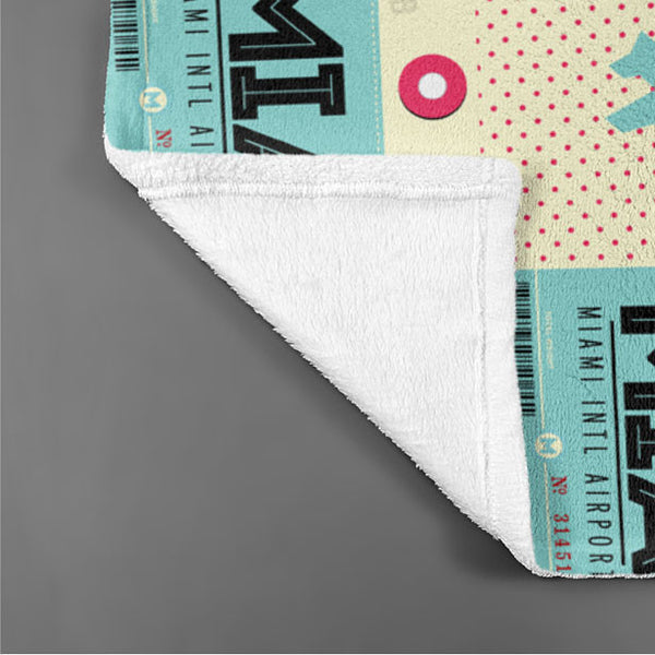 Throw Blanket - MIA airport code pattern.