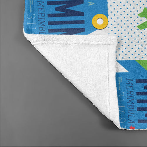 Throw Blanket - MIM airport code pattern.