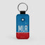 MLA - Malta Intl Airport - Luqa, Malta - Leather Keychain