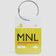 Airport Code Luggage Tag - IATA code MNL baggage tag