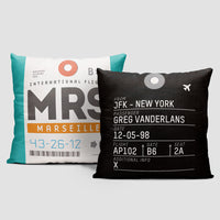 Airport Code Throw Pillow - MRS - Marseille Provence Airport - Provence ...