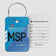 Airport Code Luggage Tag - IATA code MSP baggage tag