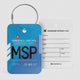 Airport Code Luggage Tag - IATA code MSP baggage tag