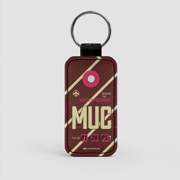 MUC - Munich Airport - Leather Keychain