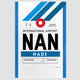 Poster - Wall Art Print - NAN - Nadi Intl Airport - Nadi, Fiji