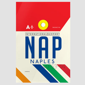 Poster - Wall Art Print - NAP - Naples Intl Airport - Campania, Italy