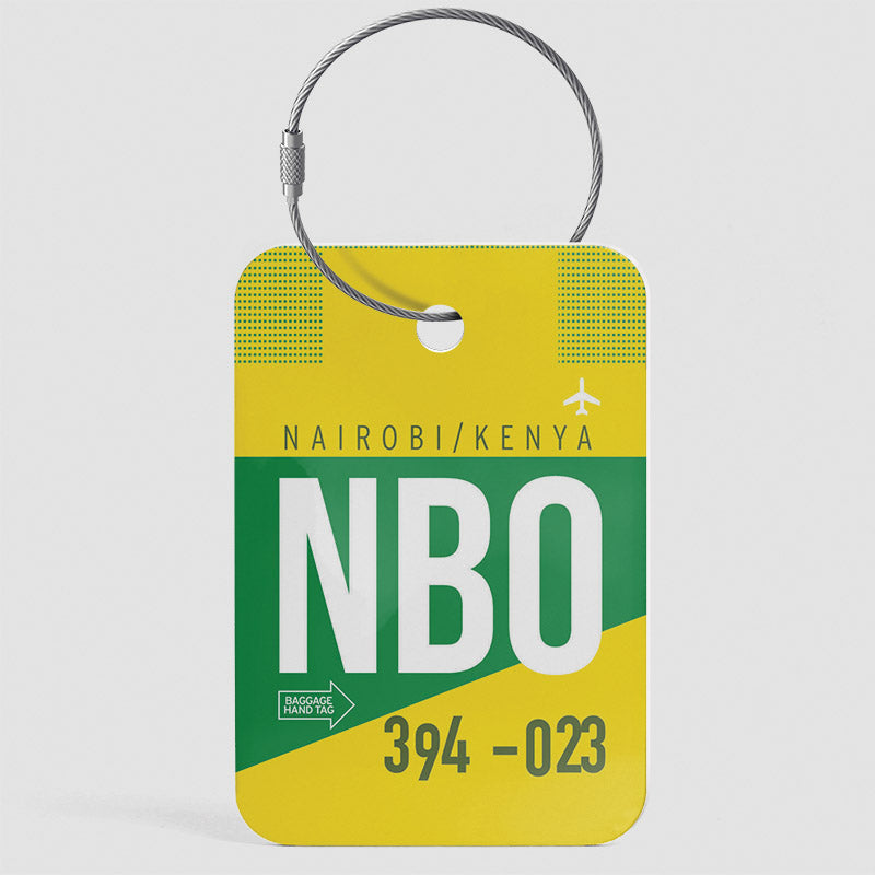 Airport Code Luggage Tag - IATA code NBO baggage tag