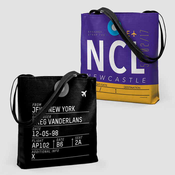 Tote Bag - NCL - Newcastle Airport - England, United Kingdom - IATA ...